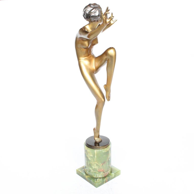 "Con Brio" Art Deco Bronze Figure of an Elegant Dancer by Josef Lorenzl ...