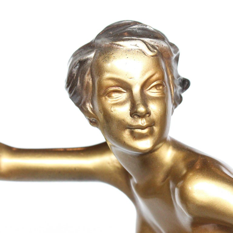 "Con Brio" Art Deco Bronze Figure of an Elegant Dancer by Josef Lorenzl ...
