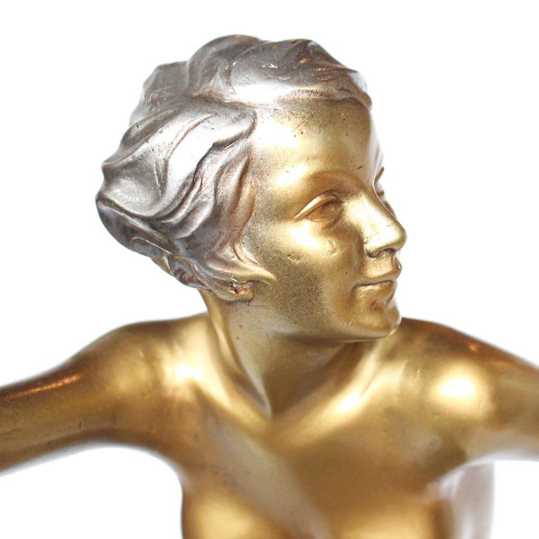 "Con Brio" Art Deco Bronze Figure of an Elegant Dancer by Josef Lorenzl ...