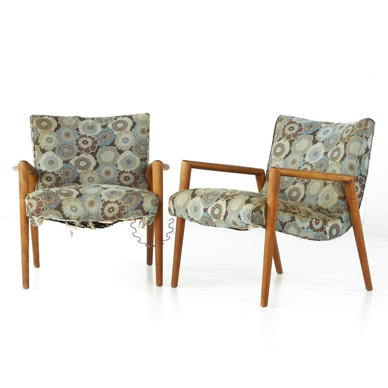 Conant Ball Midcentury Slouch Lounge Chairs, Pair For Sale at 1stDibs