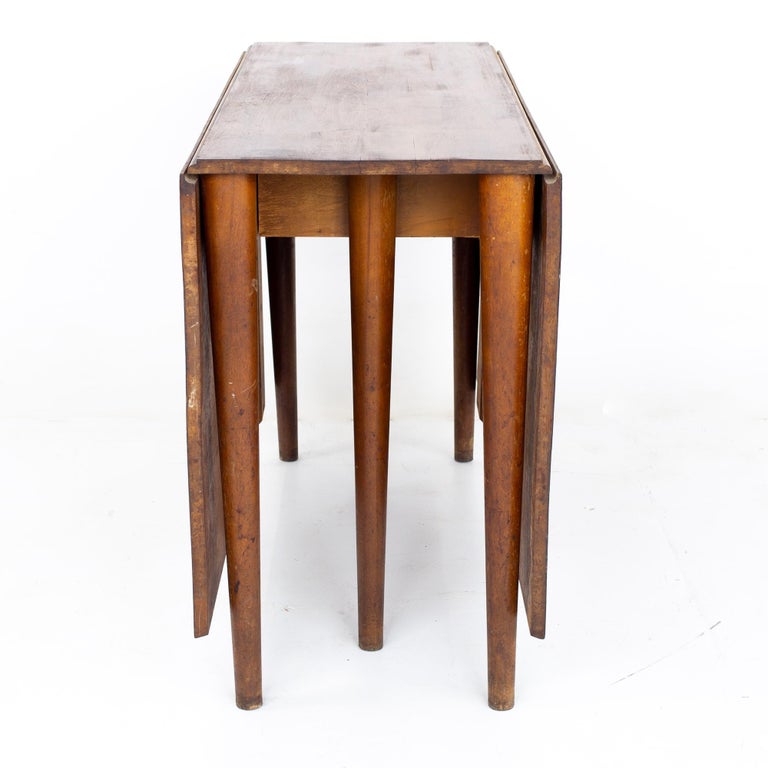 Conant Ball Mid Century Solid Maple Drop Leaf Dining Table For Sale at ...