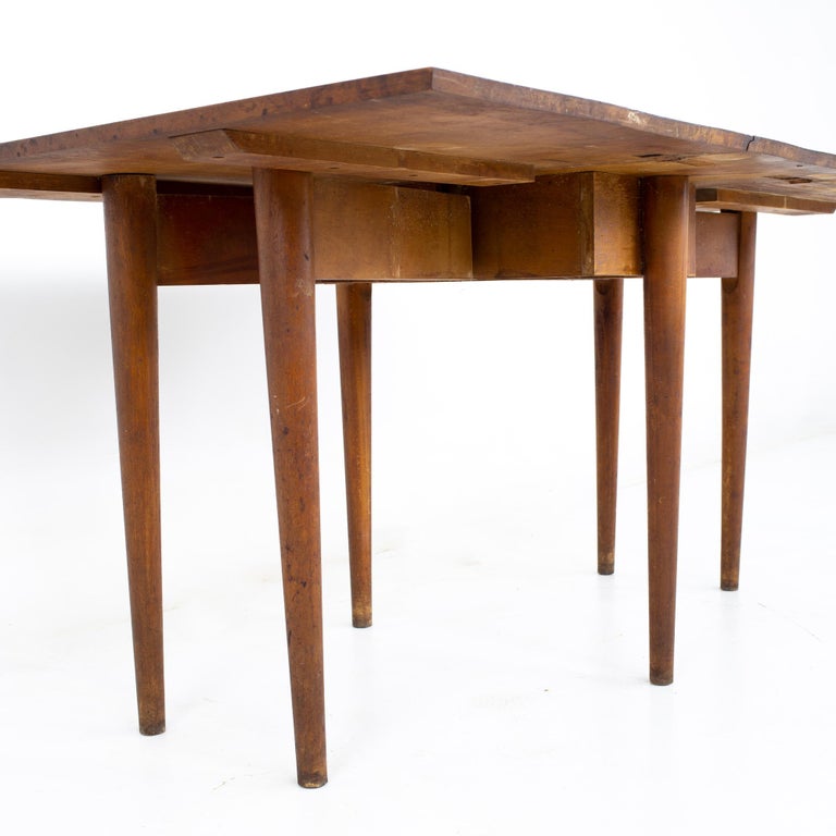 Conant Ball Mid Century Solid Maple Drop Leaf Dining Table For Sale at ...