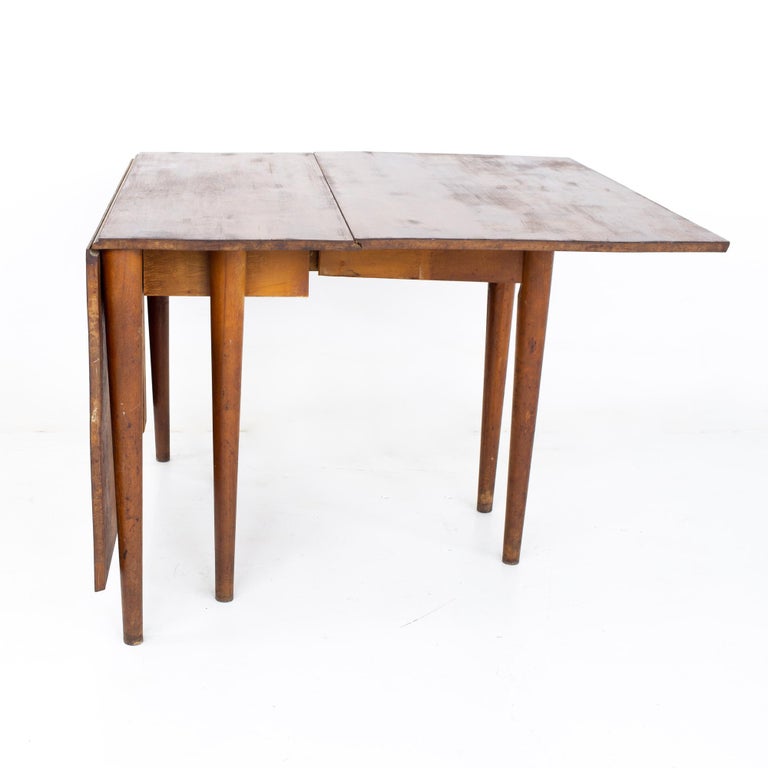 Conant Ball Mid Century Solid Maple Drop Leaf Dining Table For Sale at ...
