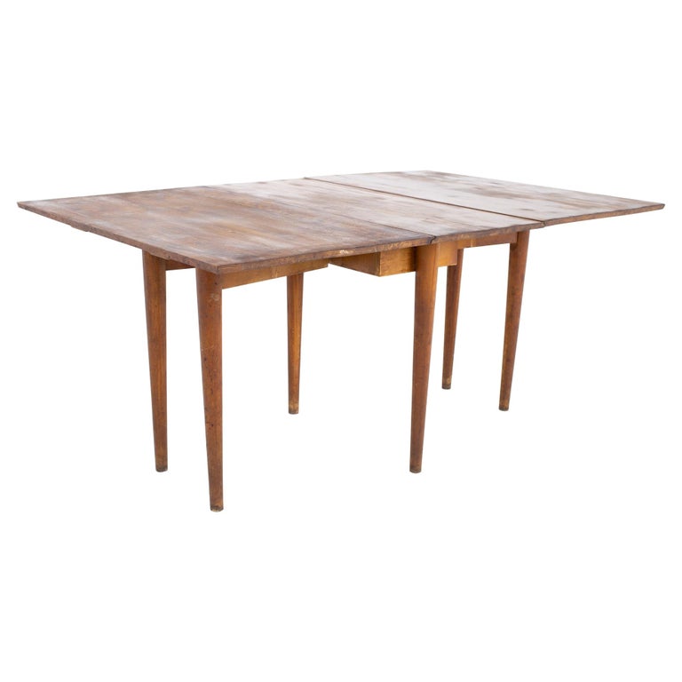 Conant Ball Mid Century Solid Maple Drop Leaf Dining Table For Sale at ...