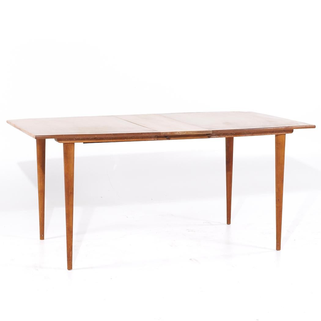 Conant Ball Mid Century Maple Expanding Dining Table with 3 Leaves For ...