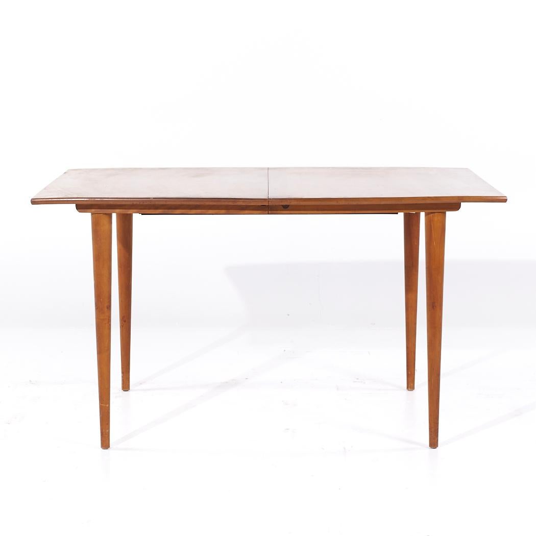 Conant Ball Mid Century Maple Expanding Dining Table with 3 Leaves For ...