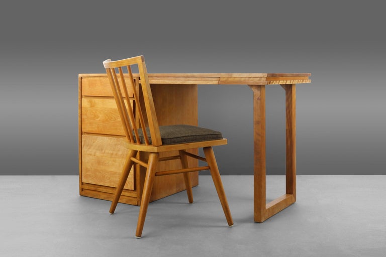 Conant Ball Writing Desk in Solid Birch, USA, c. 1960s For Sale at 1stDibs