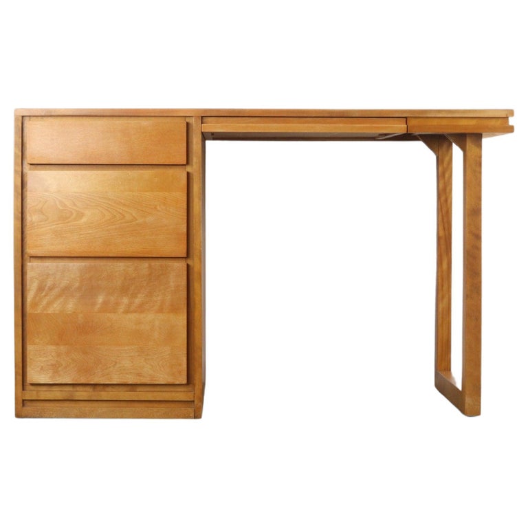Conant Ball Writing Desk in Solid Birch, USA, c. 1960s For Sale at 1stDibs