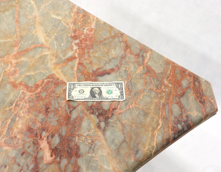 Concave Side Rectangular Pedestal Base Marble Dining Conference Table ...