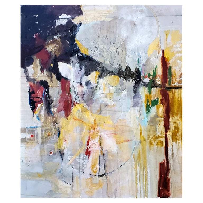 "Concept," a Large Multi-Colored Abstract Painting by Kathi Robinson ...