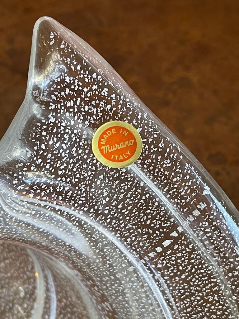 Conch Shell Art Glass Bowl by Glass Studio Murano For Sale at 1stDibs