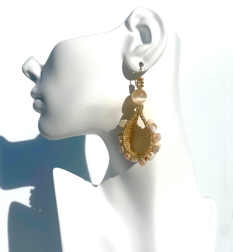 Conchita Gold and Conch Shell Hoop For Sale at 1stDibs