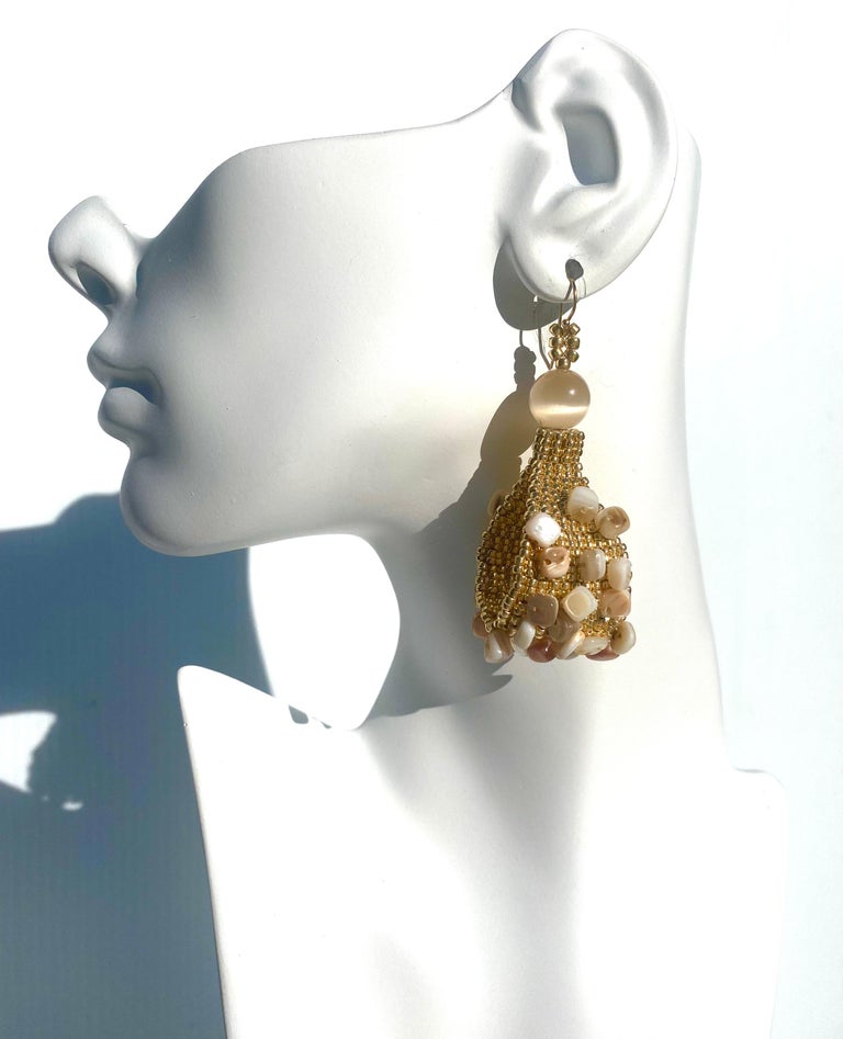 Conchita Gold and Conch Shell Hoop For Sale at 1stDibs