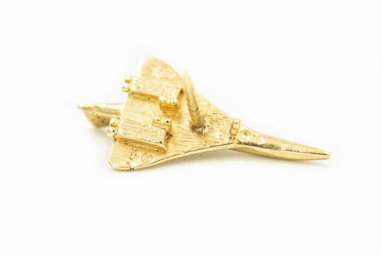 Concord Airplane Gold Lapel Pin Tie Tac Brooch For Sale at 1stDibs ...