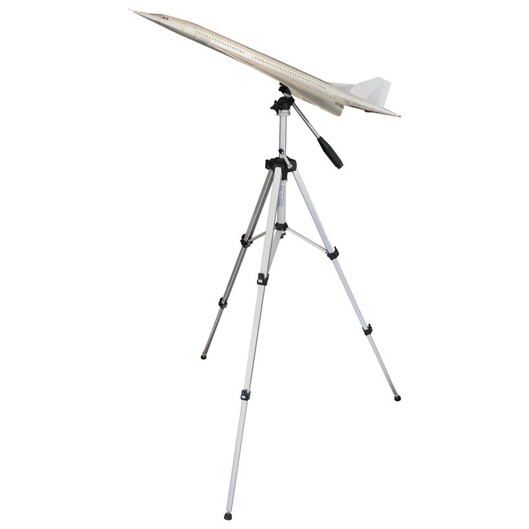 Concord Airplane Scale Model with Adjustable Tripod at 1stDibs