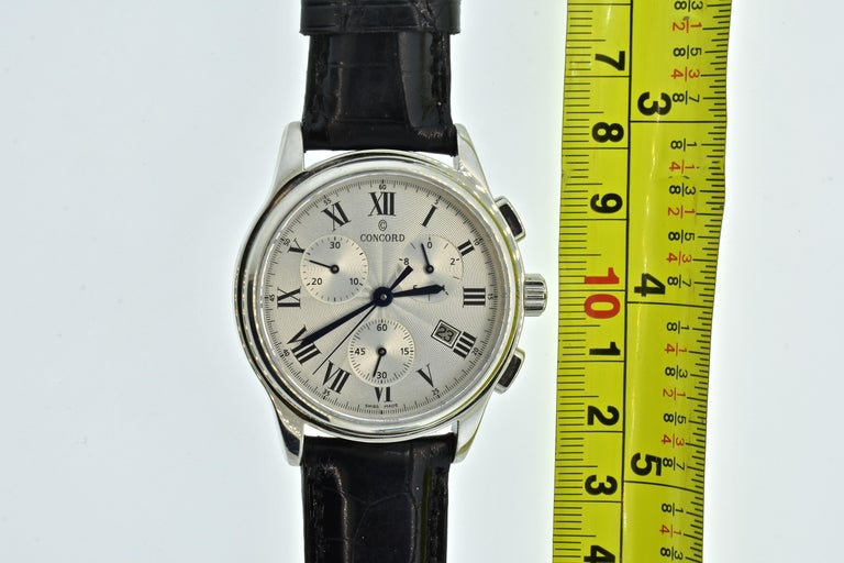 Concord Chronograph Stainless Steel Wristwatch at 1stDibs | concord watchs