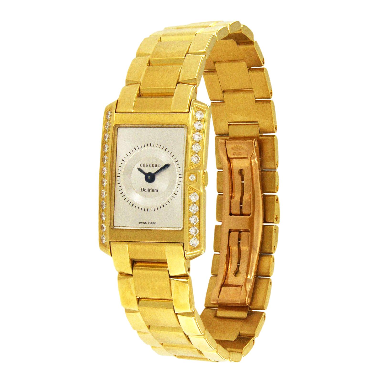 Concord Veneto MOP 18 Karat Gold Diamond Quartz Ladies Cream Watch 61 ...