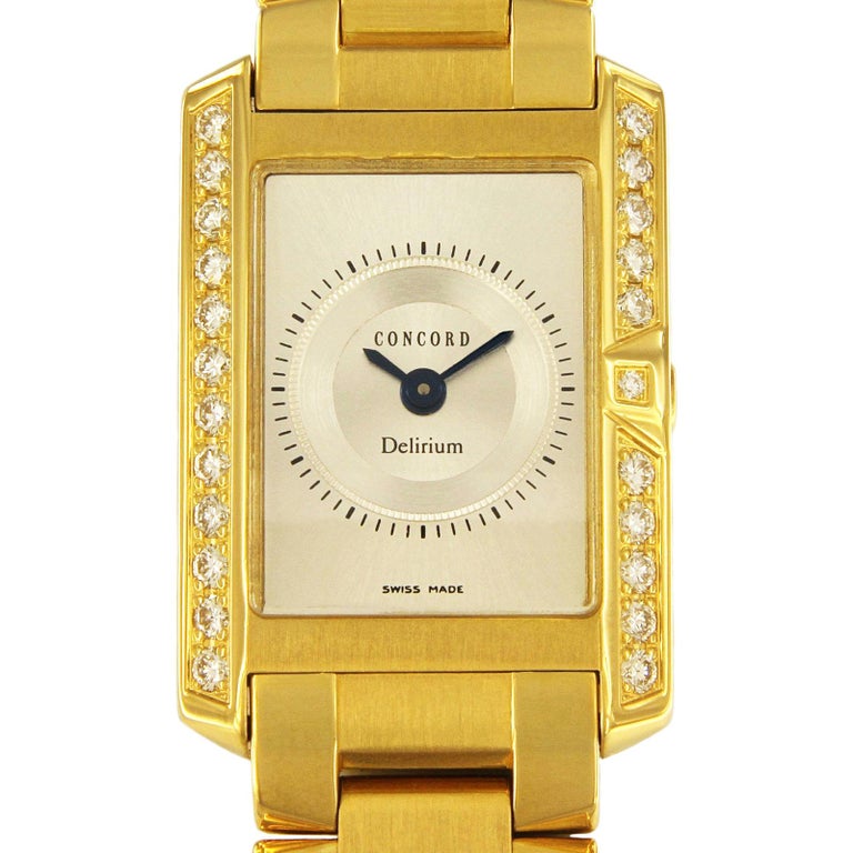 Concord Delirium 18 Karat Yellow Gold Diamond Watch For Sale at 1stDibs