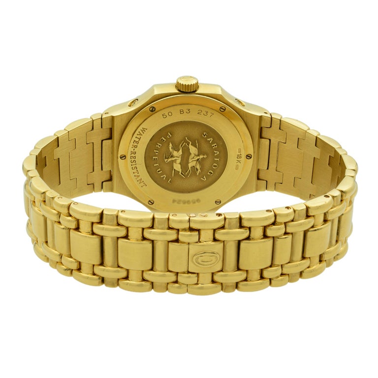 Concord Saratoga 18K Gold Perpetual White Dial Automatic Men's Watch 50 ...