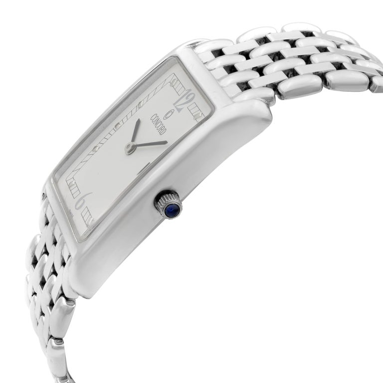 Concord Veneto 18 Karat White Gold Date White Dial Quartz Men's Watch ...
