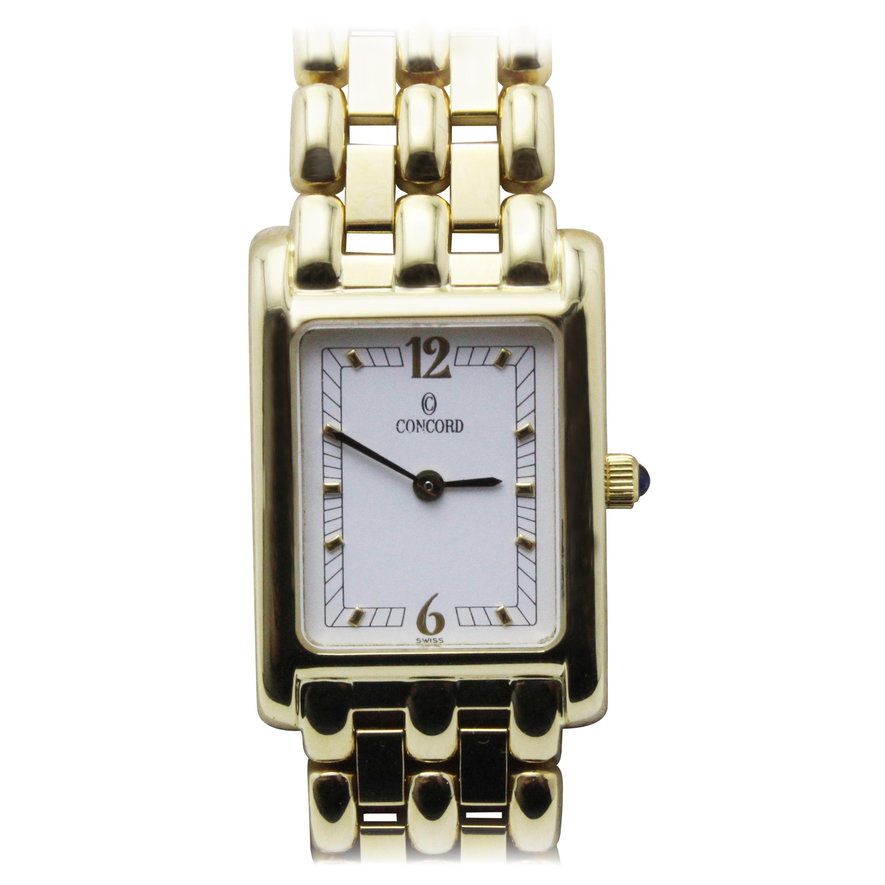 Concord Veneto MOP 18 Karat Gold Diamond Quartz Ladies Cream Watch 61 ...