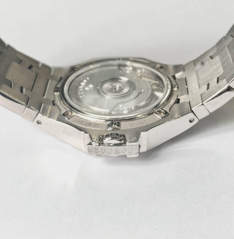 Concord White Gold Automatic Saratoga Wristwatch with Date For Sale at ...