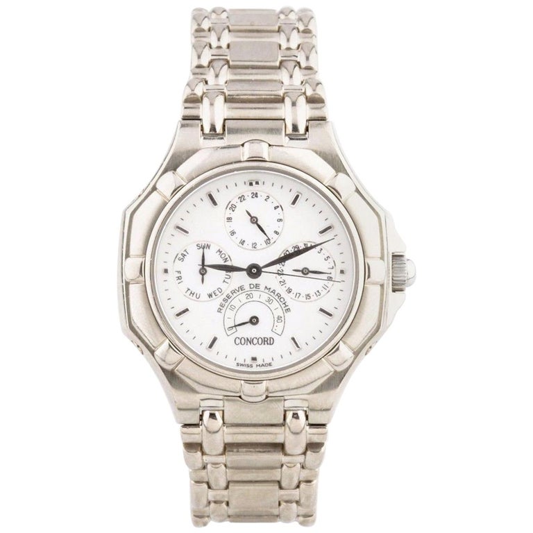 Concord White Gold Saratoga Triple Crown Automatic Wristwatch at ...