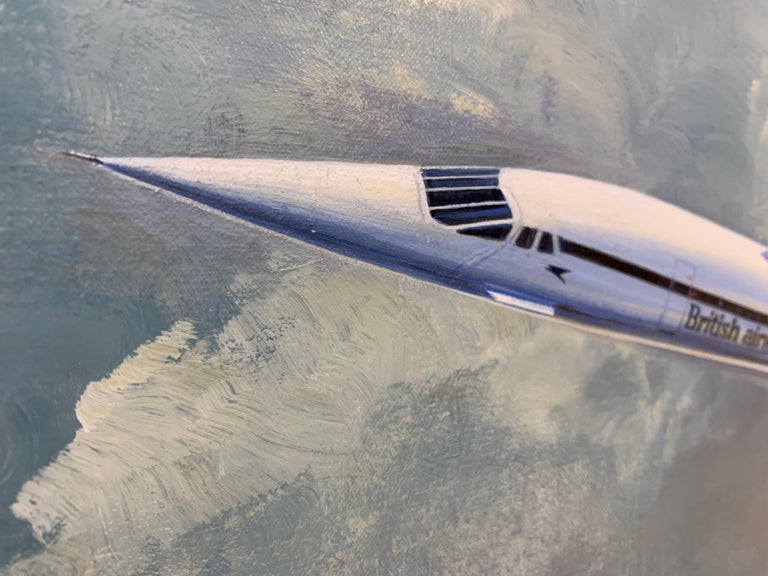 Concorde by Douglas Ettridge, Oil on Canvas, Circa 1976 For Sale at 1stDibs