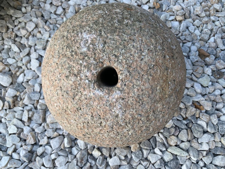 Concrete and Stone Water Fountain Ball at 1stDibs