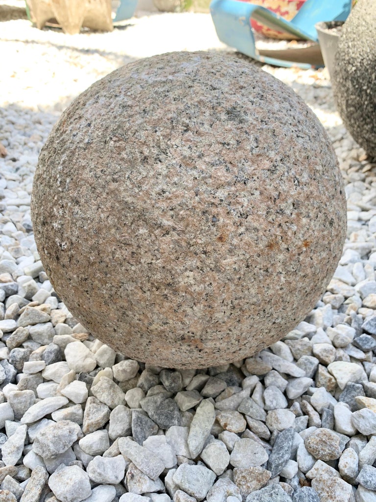 Concrete and Stone Water Fountain Ball at 1stDibs