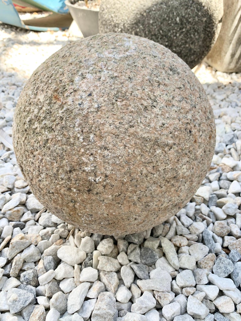 Concrete and Stone Water Fountain Ball at 1stDibs