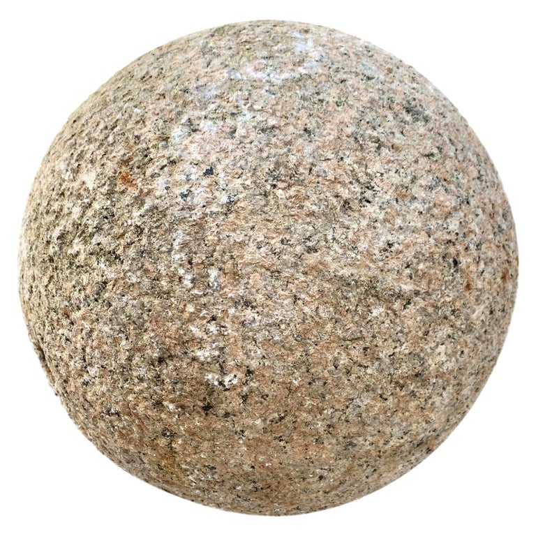 Concrete and Stone Water Fountain Ball at 1stDibs