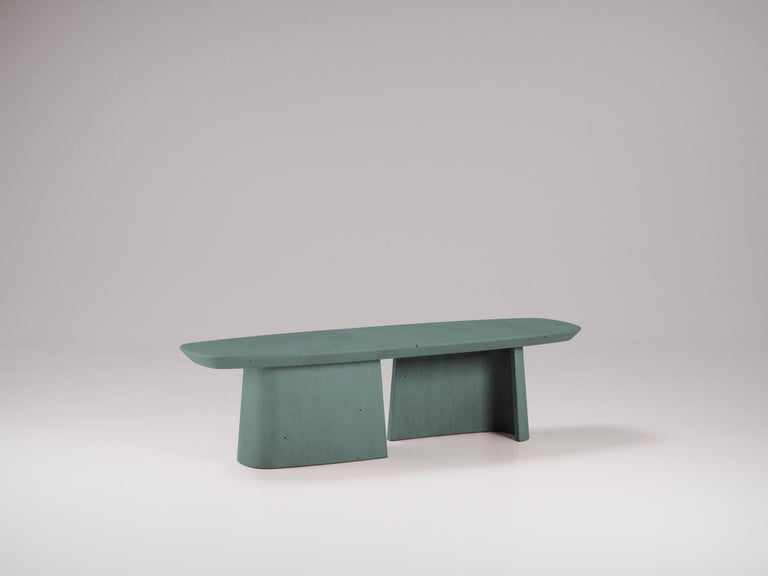 Concrete Bench Flora Handmade in Italy Ultramarine Cement shade by ...