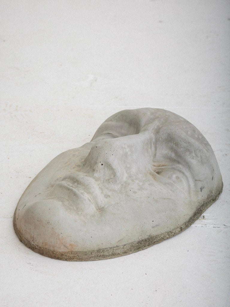 Concrete Casey Stone Face of ‘David’ Garden Art For Sale at 1stDibs