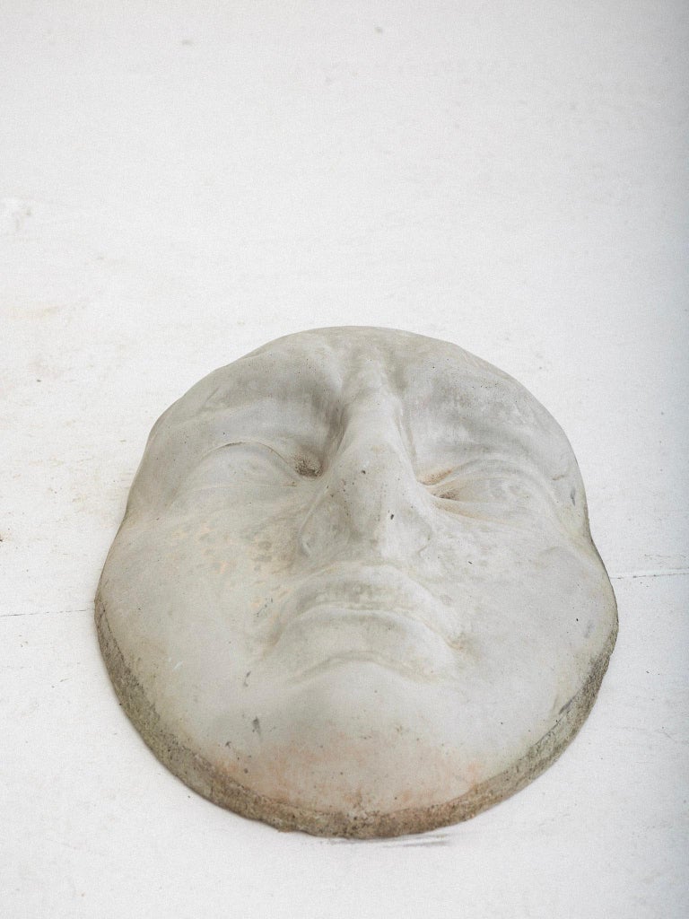 Concrete Casey Stone Face of ‘David’ Garden Art For Sale at 1stDibs