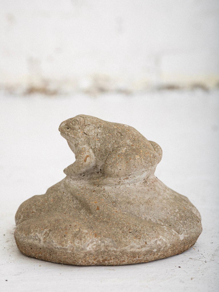 Concrete Cast Stone Frog Garden Art For Sale at 1stDibs