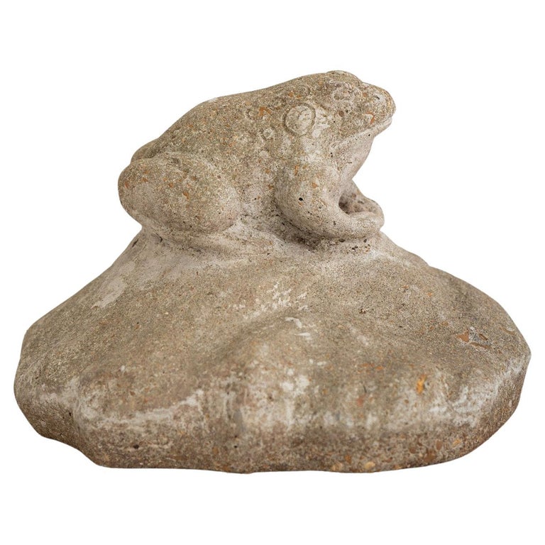 Concrete Cast Stone Frog Garden Art For Sale at 1stDibs