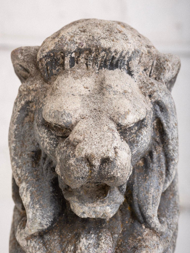 Concrete Cast Stone Lion For Sale at 1stDibs