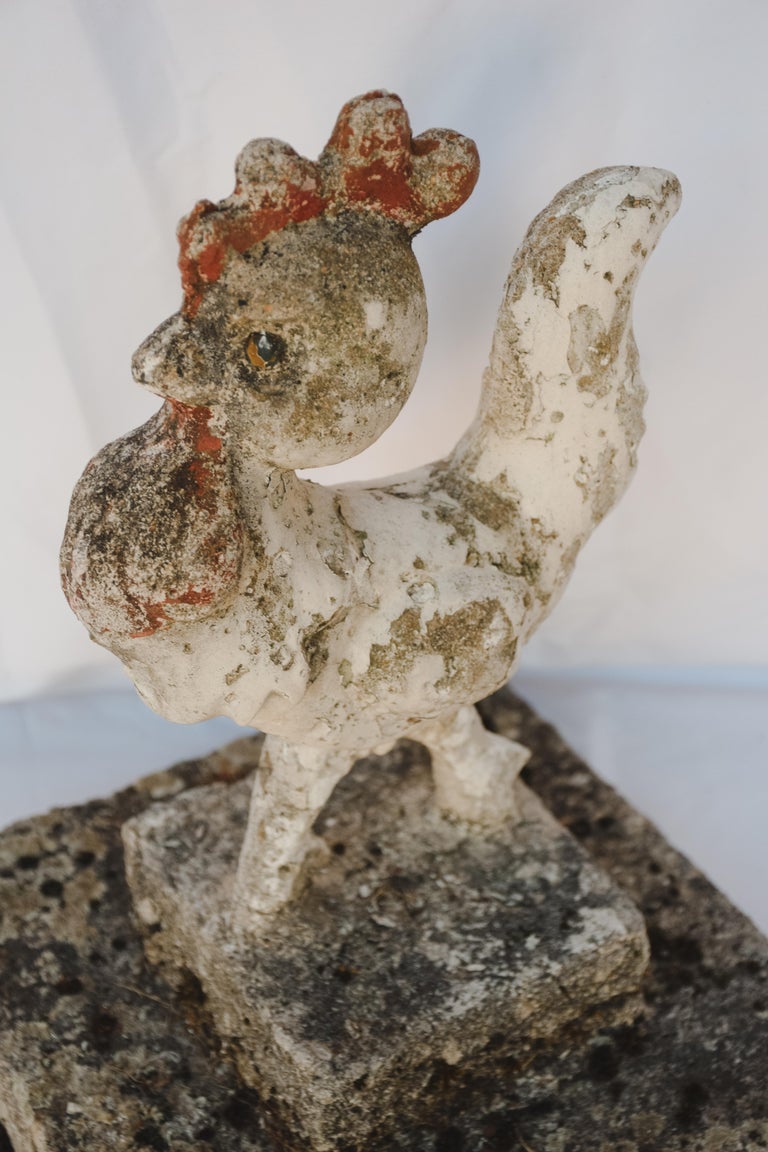Concrete Garden Rooster For Sale at 1stDibs