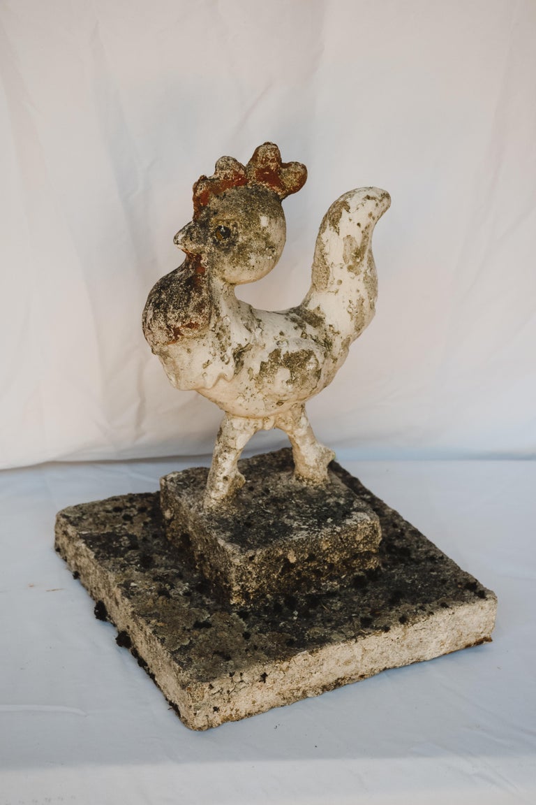 Concrete Garden Rooster For Sale at 1stDibs