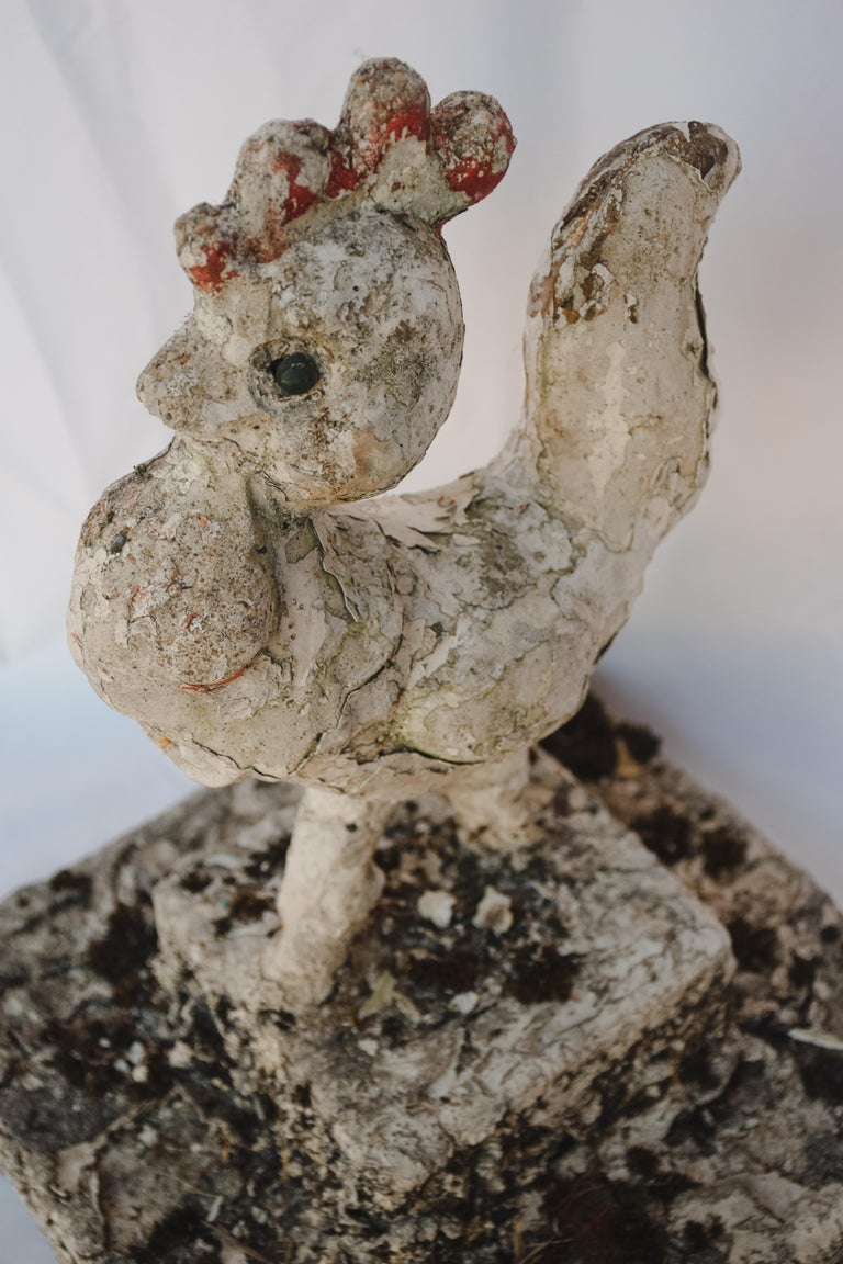 Concrete Garden Rooster For Sale at 1stDibs