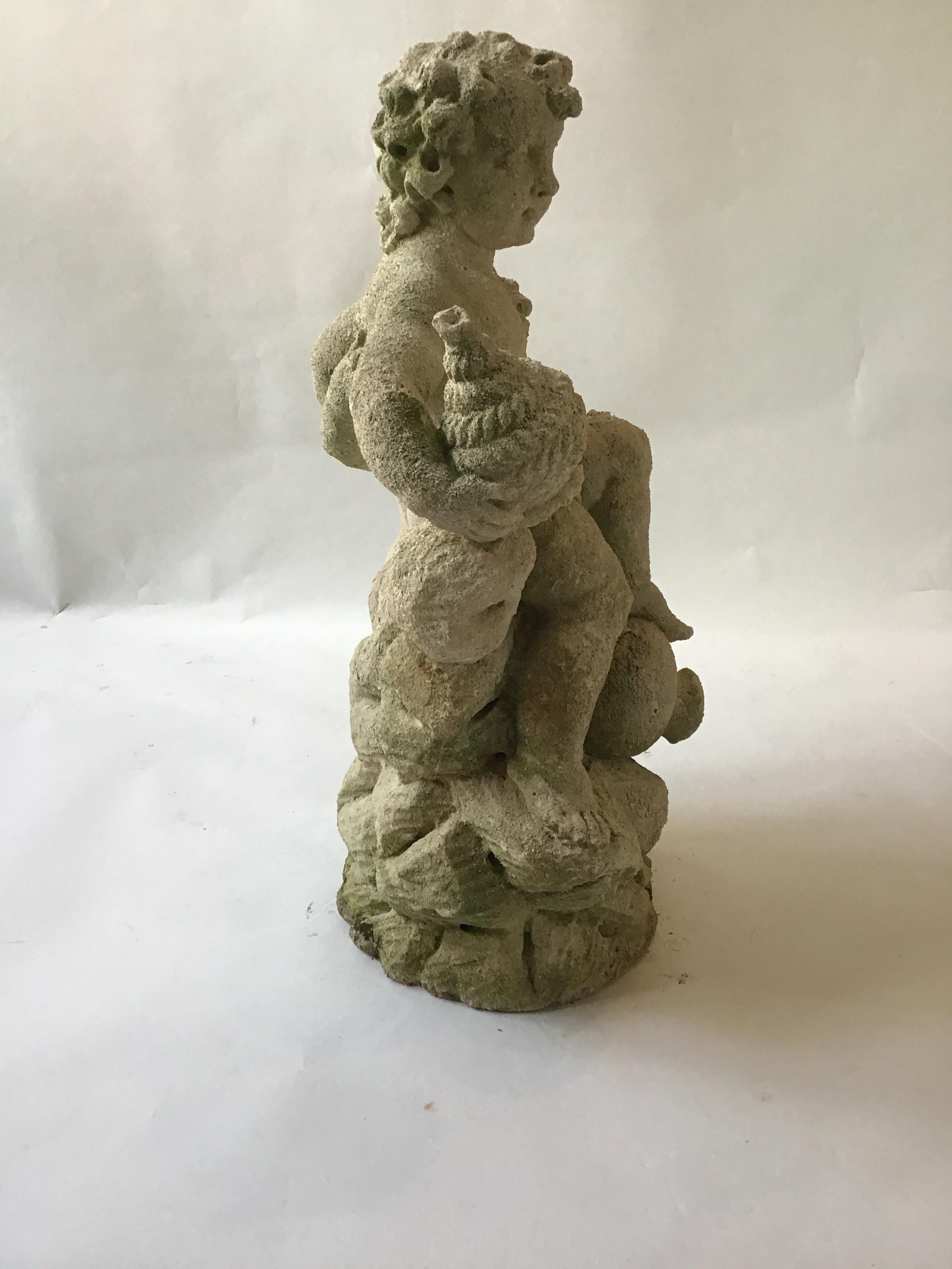 Concrete Garden Statue of Two Boys at 1stDibs | concrete knight statue ...