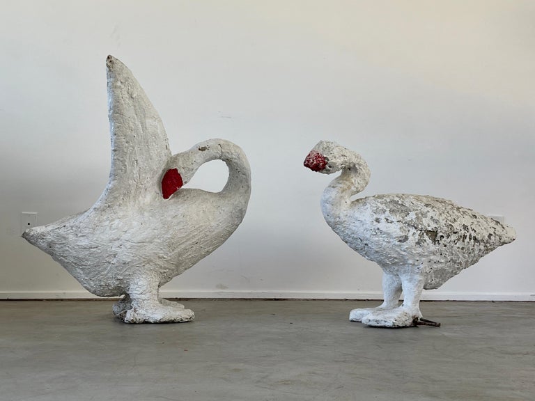 Concrete Geese Sculptures at 1stDibs