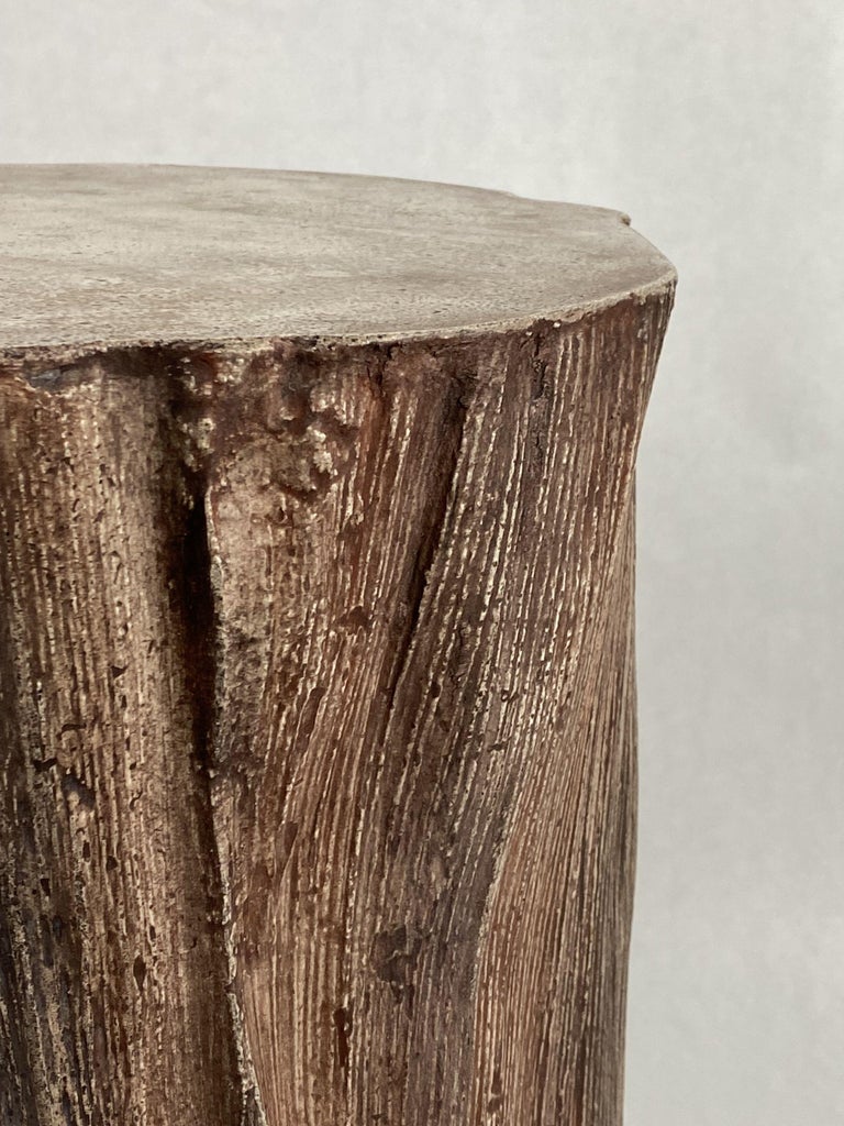 Organic Modern Concrete Palm Stump Side Table For Sale at 1stDibs