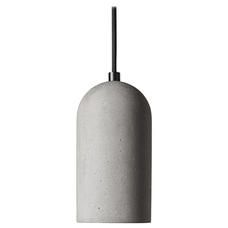 Concrete Pendant Lamp, “U,” from Concrete Collection by Bentu at 1stDibs