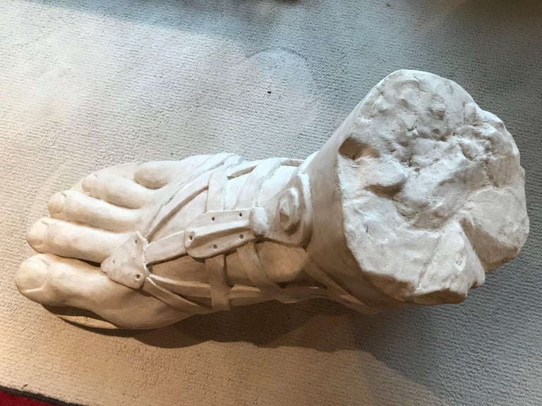 Concrete Roman Ruin Style Figure of Foot with Sandal For Sale at ...