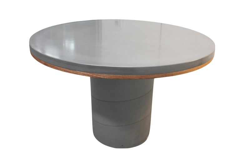 Concrete Round Column Table For Sale at 1stDibs