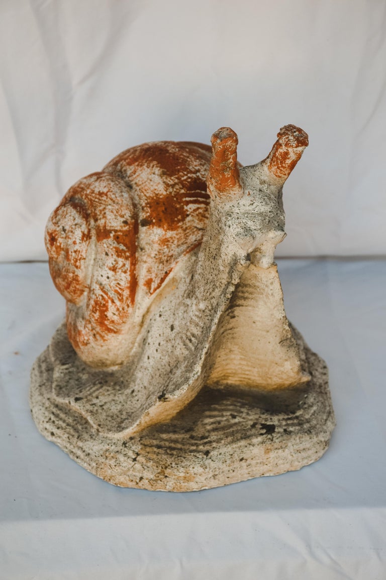 Concrete Snail Garden Ornament For Sale at 1stDibs