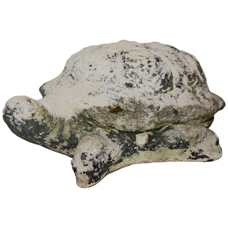 Concrete Turtle Garden Decor Statue Midcentury at 1stDibs