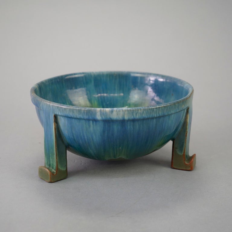 Antique Arts and Crafts Haeger Art Pottery Footed Bowl 20th C at 1stDibs